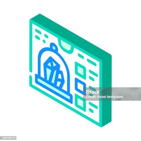 크리스탈 등자극 아이콘 벡터 일러스트레이션을 키울 수 있도록 설정 Planetarium Building에 대한 스톡 벡터