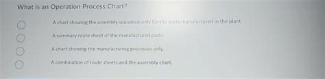 Solved What Is An Operation Process Charta Chart Showing
