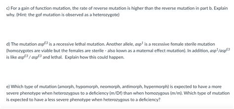 Solved A Is A Random Mutation More Likely To Be Recessive