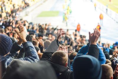 Football Fans Clapping On The Podium Of The Stadium Wall Stickers