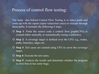 Control Flow Testing PPTX Computing Technology Computing