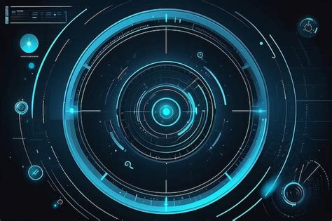 Premium Photo Futuristic Circle Vector Hud Gui Ui Interface Screen Design Abstract Style On