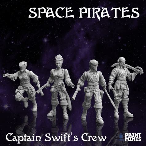 3d Printable Modular Swift Pirate Crew Space Pirates Collection By
