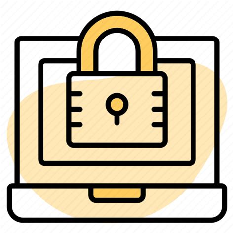 Laptop Computer Security Padlock Protection Secure Access Icon Download On Iconfinder