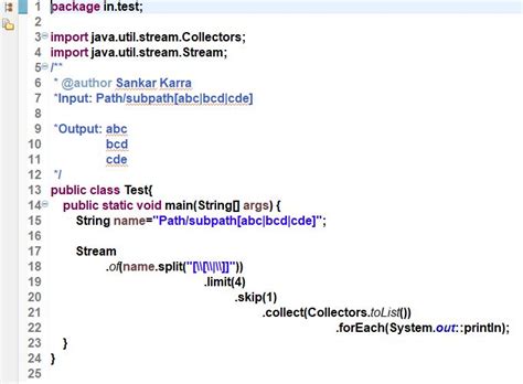 sankar karra on linkedin split method example