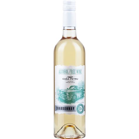 Вино безалкогольное «Casa petru» chardonnay белое, полусладкое, 0.75л ...