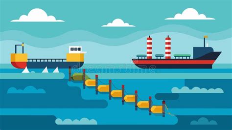 Beneath The Surface Pipelines Carry The Extracted Oil To Waiting Tankers Ready To Transport It