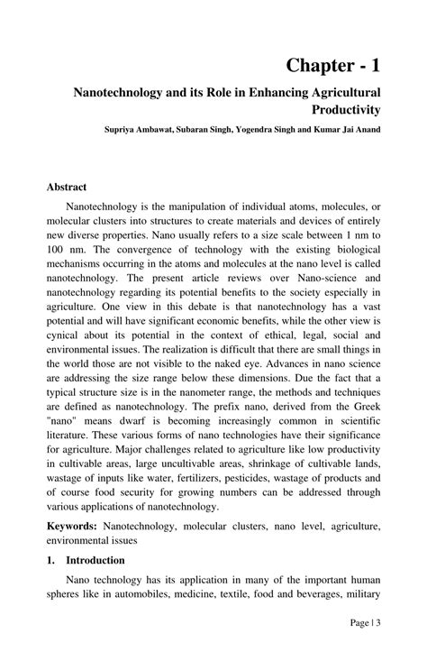 PDF Chapter Nanotechnology And Its Role In Enhancing Agricultural Productivity