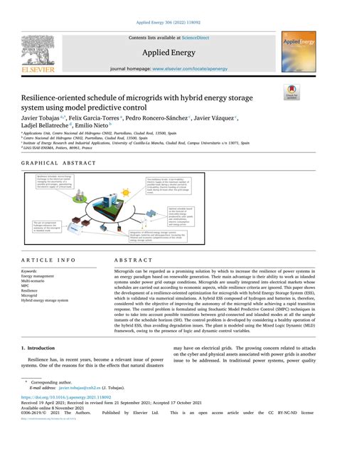 Pdf Resilience Oriented Schedule Of Microgrids With Hybrid Energy Storage System Using Model