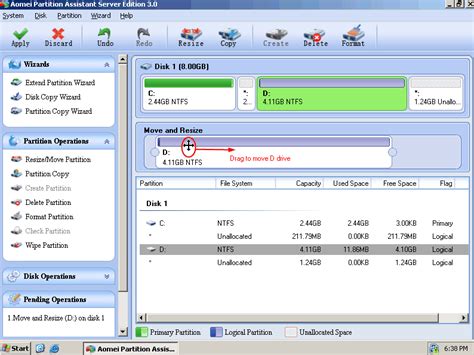 how to resize vmware windows 2003 2008 partition without losing data