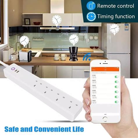 Zigbee 16a Sm So306 K 4 Holes 2 Usb Multi Purpose Smart Power Strip