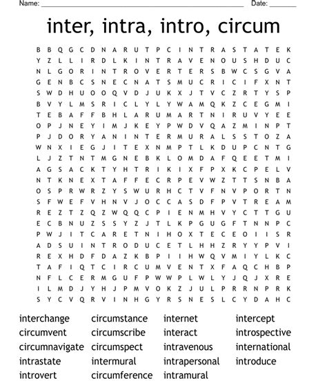Root Words Word Search WordMint