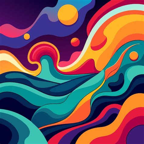 Premium Vector Abstract Background With Fluid Shapes And Wavy Lines