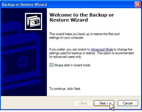 Restore Corrupt XP Backup Create An XP Backup XP Backup Recovery