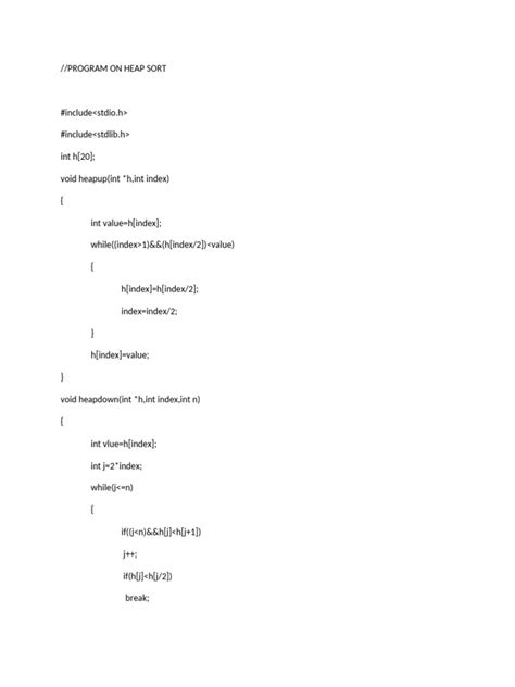 heap sort pdf