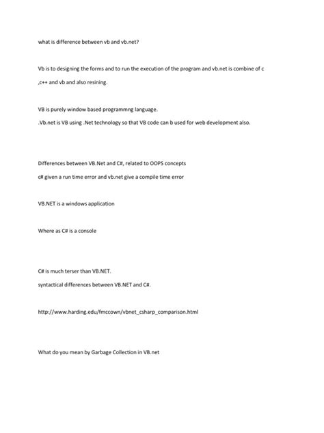 Pdf What Is Difference Between Vb And Vb Dokumentips