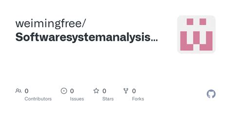 GitHub Weimingfree Softwaresystemanalysisanddesign