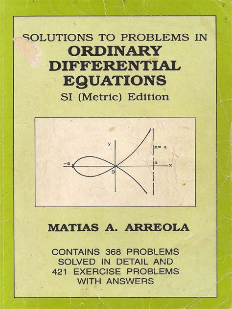 Solution To Problems In Ordinary Differential Equation Sie 1997