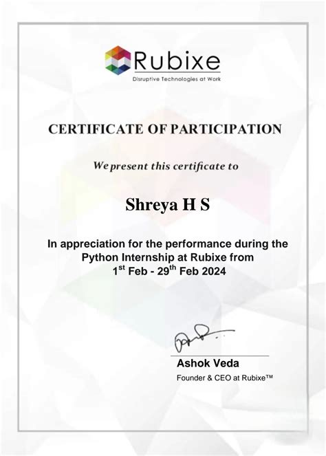 shreya h s on linkedin internshipcompletion softwaredevelopment