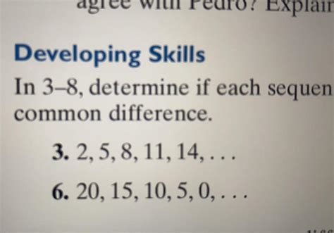 Answered Explair Developing Skills In 3 8 Determine If Each Sequen Kunduz