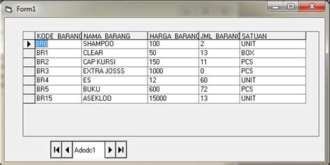 menampilkan data acces ke datagrid vb6 tutorial aplikasi vb6 sugiarto