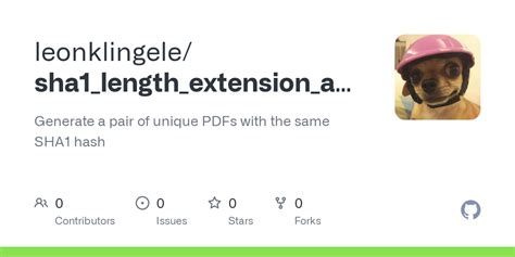 Github Leonklingelesha1lengthextensionattack Generate A Pair Of