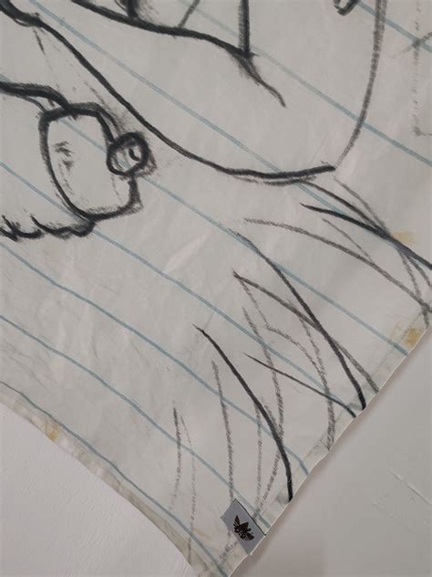 Adidas Scarf By Fafi French Graffiti Artist Cotton Silk Neckerchief