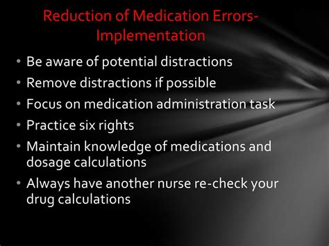 Ppt Medication Errors And Risk Reduction Powerpoint Presentation Id 5839359