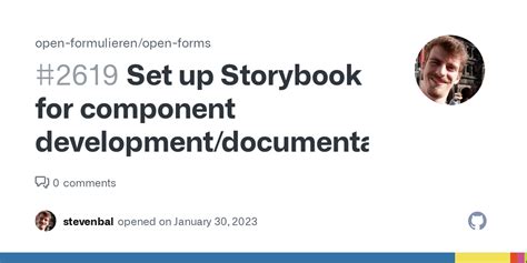 Set Up Storybook For Component Developmentdocumentation · Issue 2619