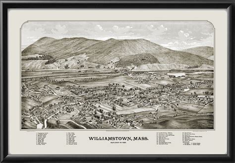 Williamstown Ma 1889 Vintage City Maps