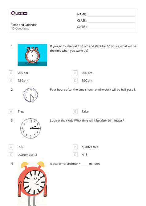 50 Time Worksheets For 4th Class On Quizizz Free And Printable