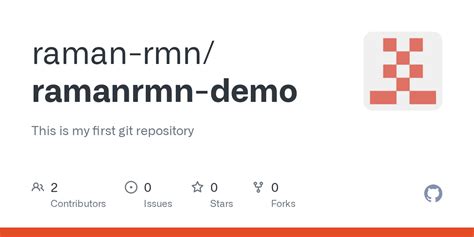 Github Raman Rmnramanrmn Demo This Is My First Git Repository · Github