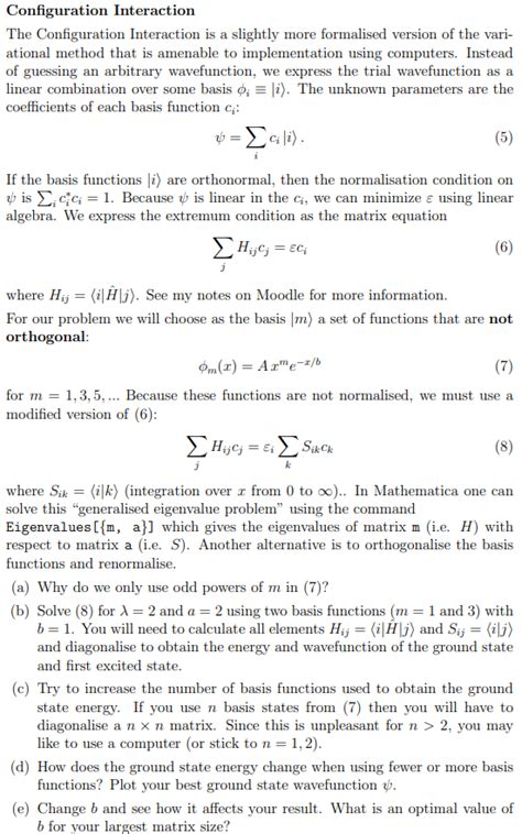configuration interaction the configuration