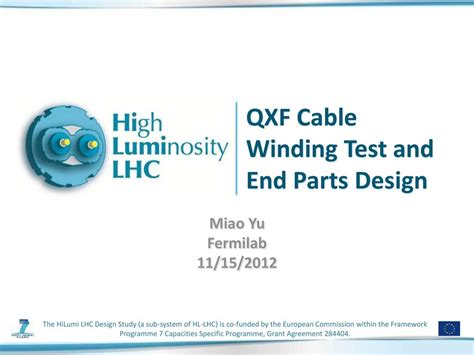QXF Cable Winding Test and End Parts Design - ppt download