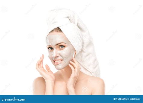 Зрелое здравоохранение красоты женщины изолированное на белизне Стоковое Изображение