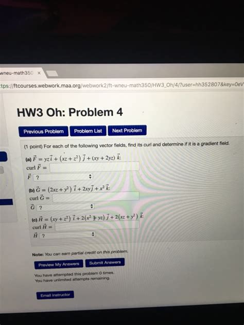 solved for each of the following vector fields find its