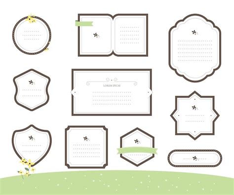 Premium Vector Various Forms Of Label And Frame Design