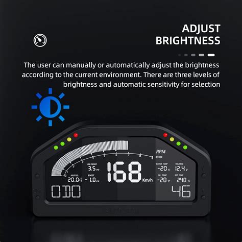 Buy Sinco Tech Do926 7 Color Dashboard Racing Gauge Display Sensor Kit Lcd Screen Meter Online