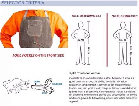 Mandil O Delantal De Cuero Para Soldadura Modelo Tywel