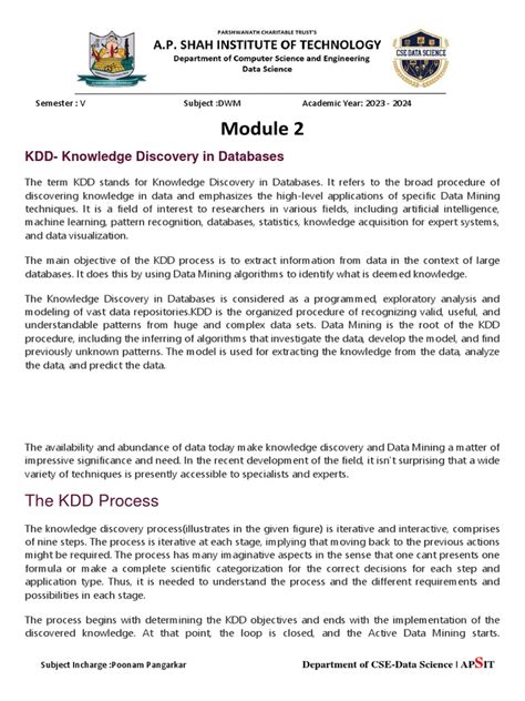 Module 2 Kdd Process Pdf