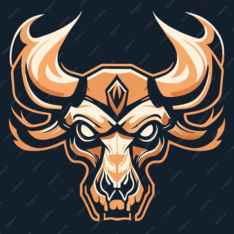 Premium Vector Digital Art Of Bull Skull Vector Icon