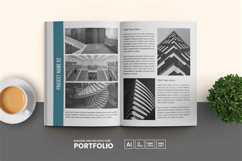Building Architecture Portfolio Template And Interior Design Brochure Vectorgraph 99375