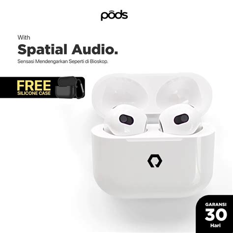 jual thepods 3 generation 2024 true wireless bluetooth earphone grade