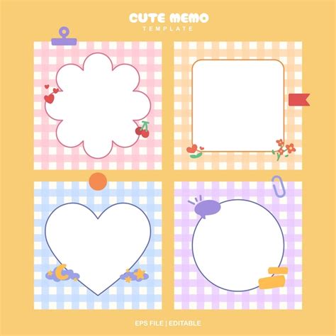 Premium Vector Cute Scrapbook Memo Notes Amp Cards