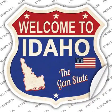 Idaho Established Novelty Highway Shield Sticker Decal Smart Blonde