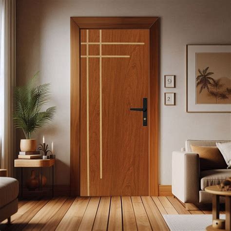 Kit Porta De Madeira 215x75cm Batente De Aço 14cm Duraplac Madeiramadeira