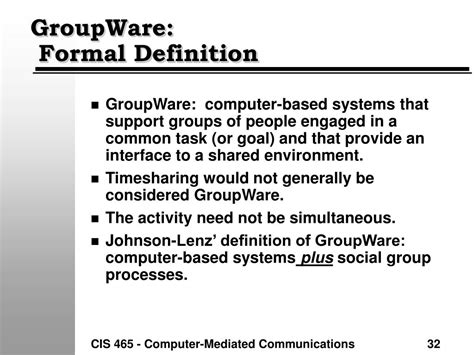 Ppt Communication Concepts Computer Mediated Communications Groupware Powerpoint