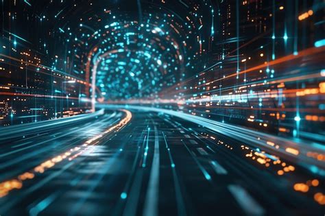 Premium Photo Fast Digital Data Flow Represents Future Innovation And Agility