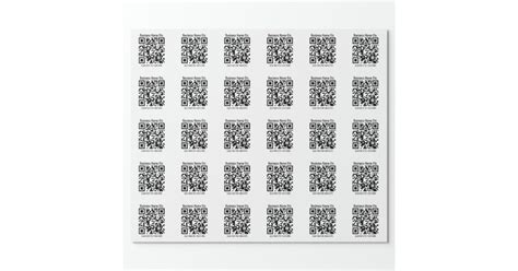 Instantly Create Qr Code And Name Wtiled Pattern Wrapping Paper Zazzle
