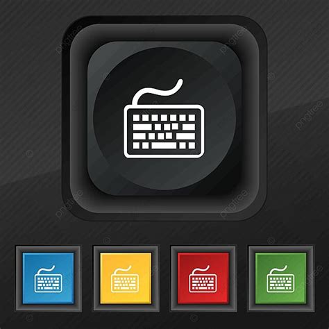 Colorful Keyboard Buttons On Black Texture Vector Design Vector Key